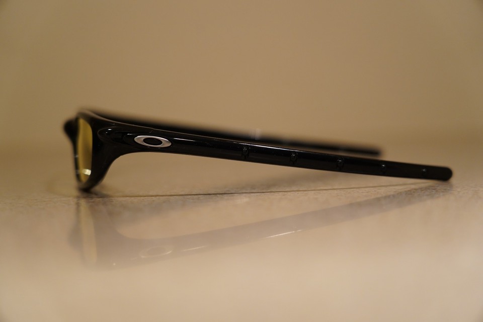 Vintage Oakley Four Gloss Black High Intensity Blue Yellow Lenses BLADE ...