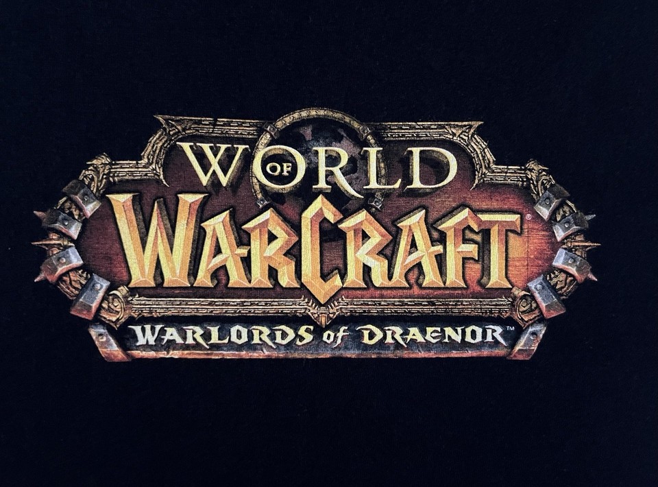 World Of Warcraft Warlords Of Draenor Cut Neck Shirt Mens LG 20” X 29 ...