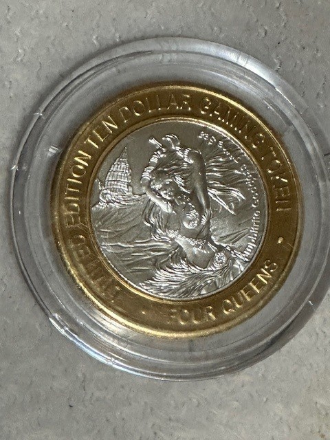 Four Queens Casino Amphitrite Goddess of the Sea $10 Silver Strike ...