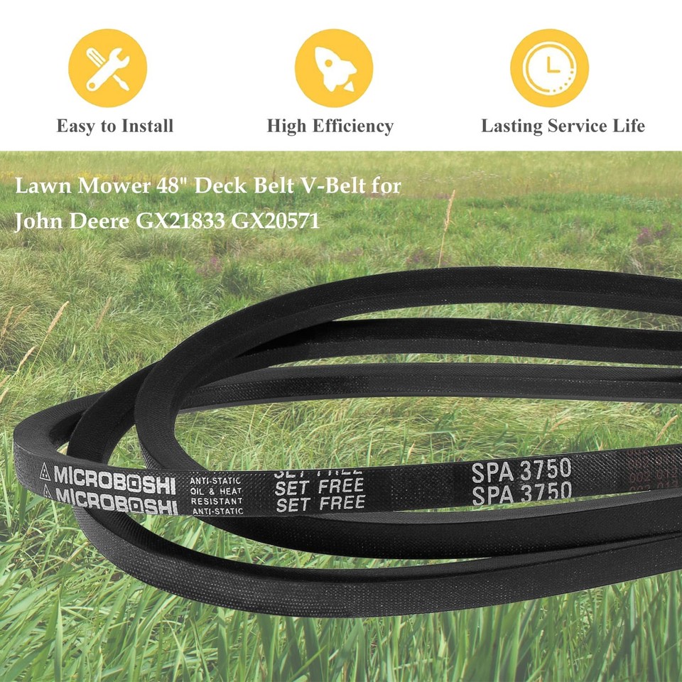 Lawn Mower 48" Deck Belt V-Belt Fits for John Deere GX21833 GX20571 48 ...