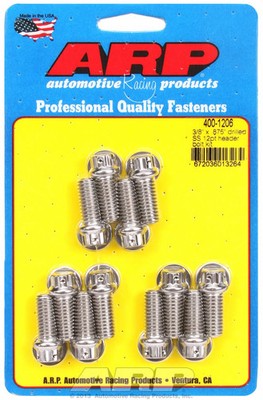 ARP HEADER BOLT KIT 400-1206 UNIVERSAL DRILLED USES 3/8 SOCKET QTY 12 ...