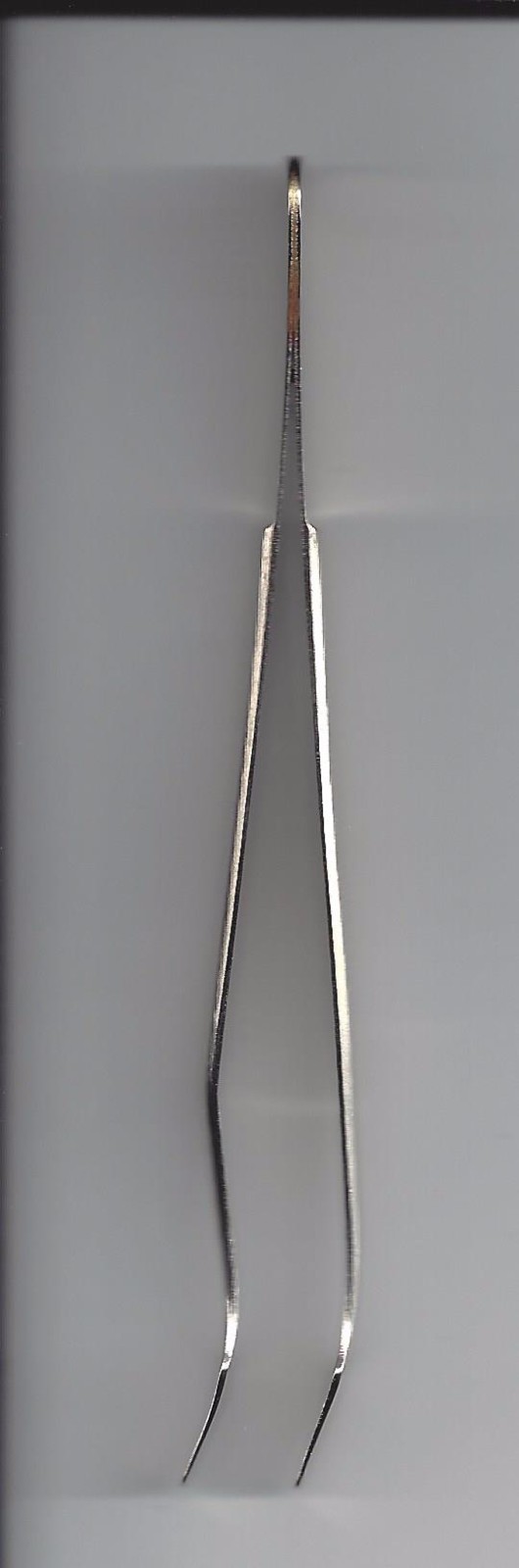 Showgard 4-5/8" Stamp Tongs by Solingen Bent Spade Tip with Pouch 906 ...