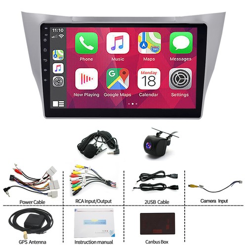 Android 13 Apple CarPlay Car Radio Stereo GPS for Lexus RX330/350/400H ...