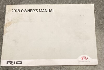 18 2018 KIA RIO OWNERS MANUAL / HANDBOOK / GUIDE | eBay