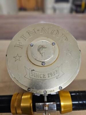 Fin Nor 12A Offshore fishing rod and reel. 130# class bent butt rod w ...