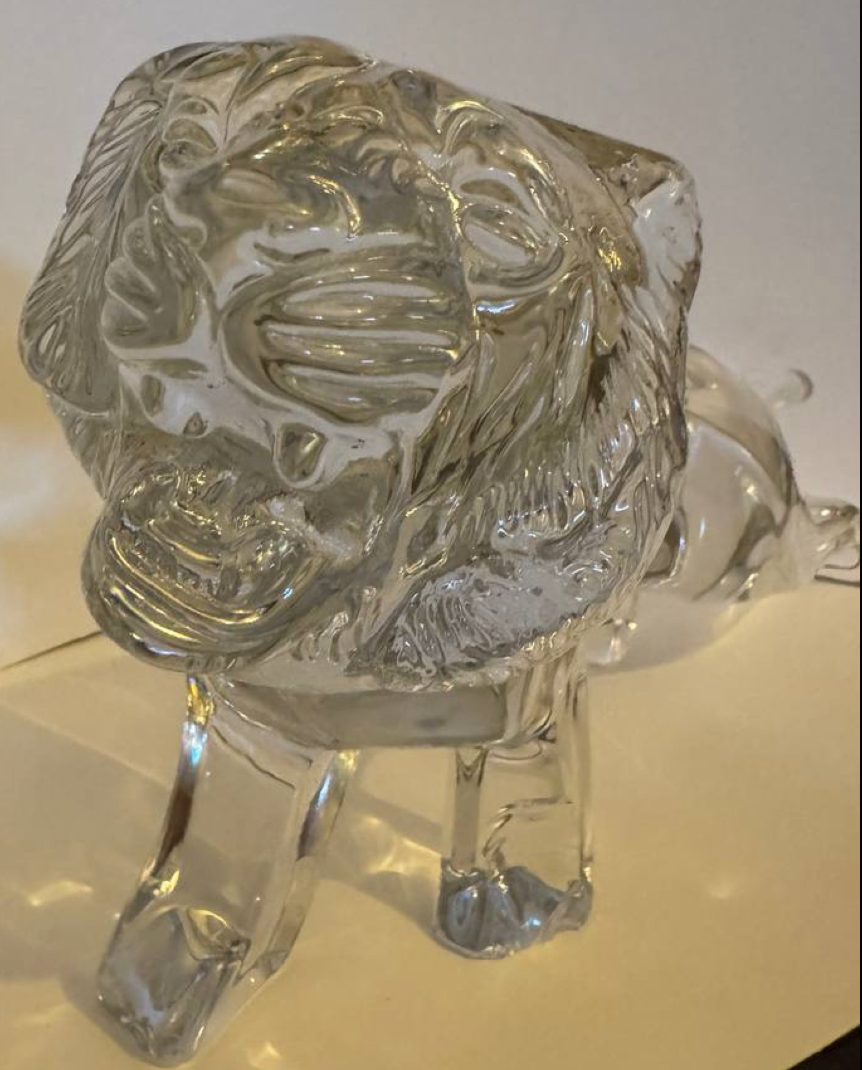 Large Daum France Crystal Tiger Figurine Signed "Tigre" Daum's white ...