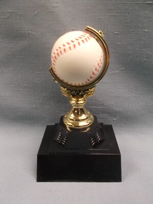 baseball trophy sponge ball spin black base participation award | eBay