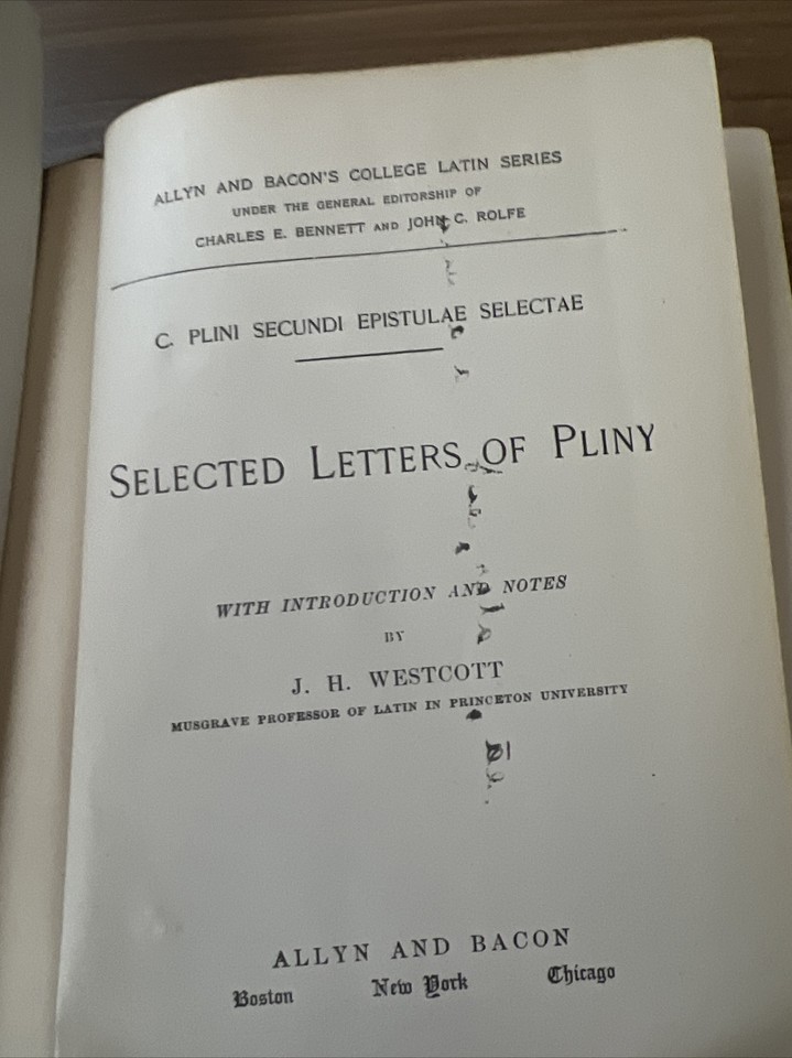 Westcott's Pliny's Letters | eBay