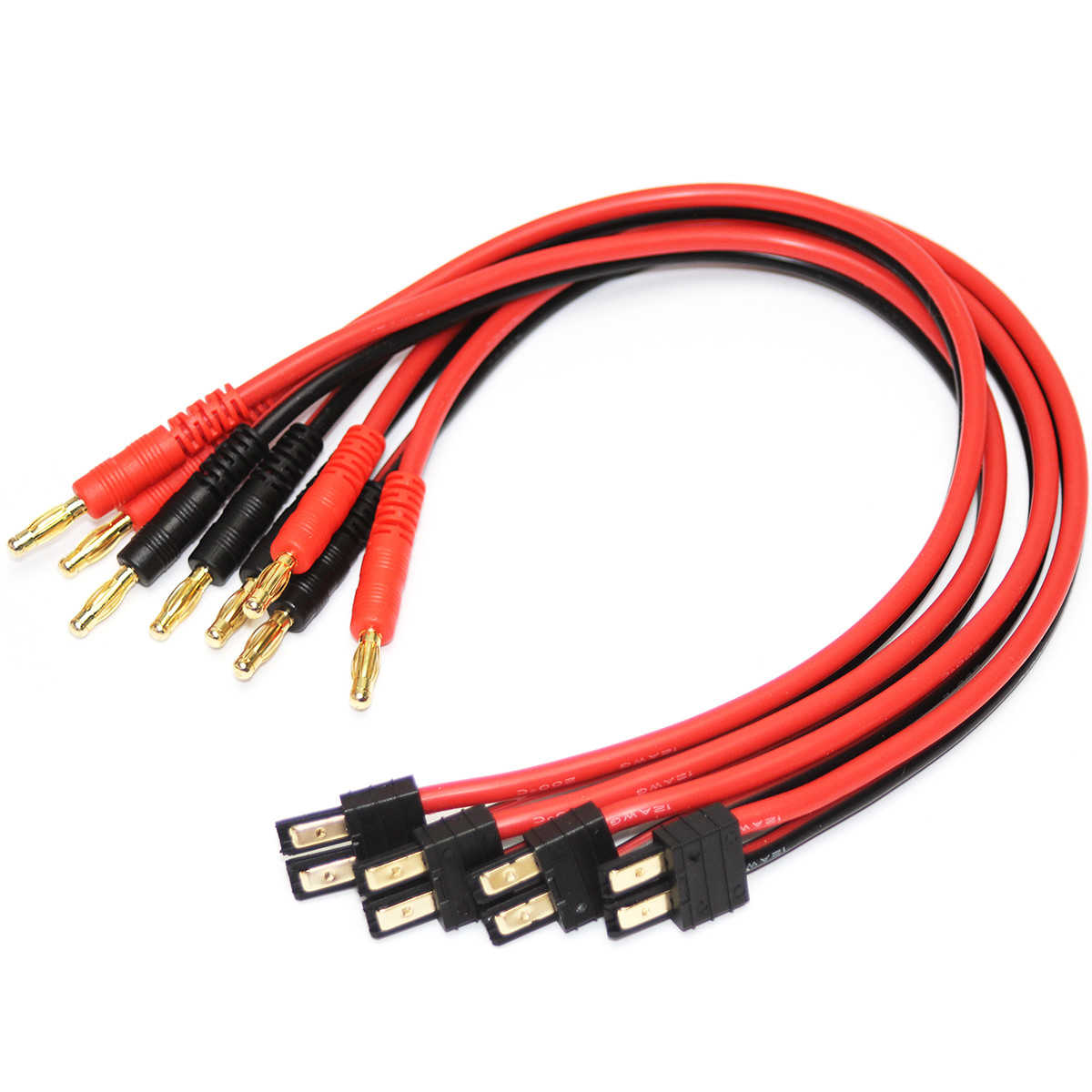 (4) Power Charger Adapters (Traxxas Plug to 4mm Bullet Connector) 12 ...