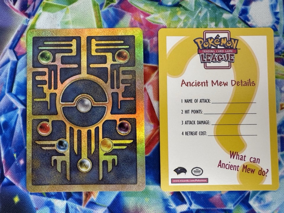 2000 Pokémon Movie Promo Ancient MEW Cosmic Holo Promo & Insert ...
