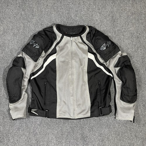 Joe Rocket Black & Silver Mesh Armoured Motorcycle Jacket W/out Liner ...