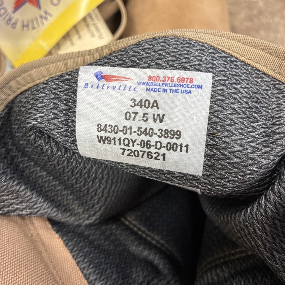 Tan Belleville Combat Boots - 7.5 Wide - New with Tags | eBay