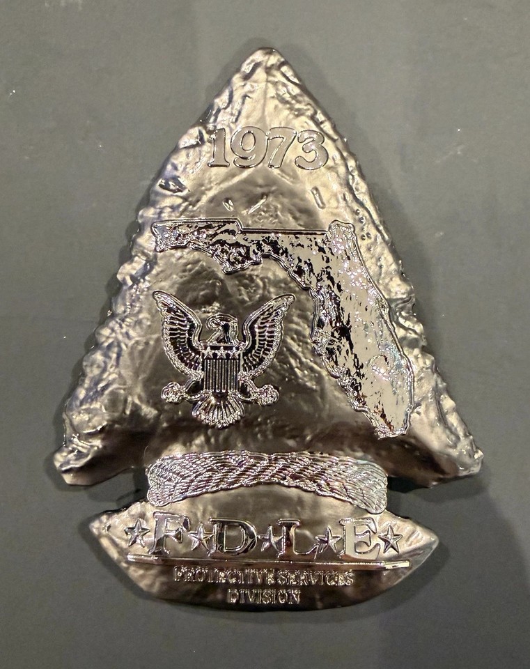 Florida FDLE Governors Detail Arrowhead Challenge Coin Red | eBay