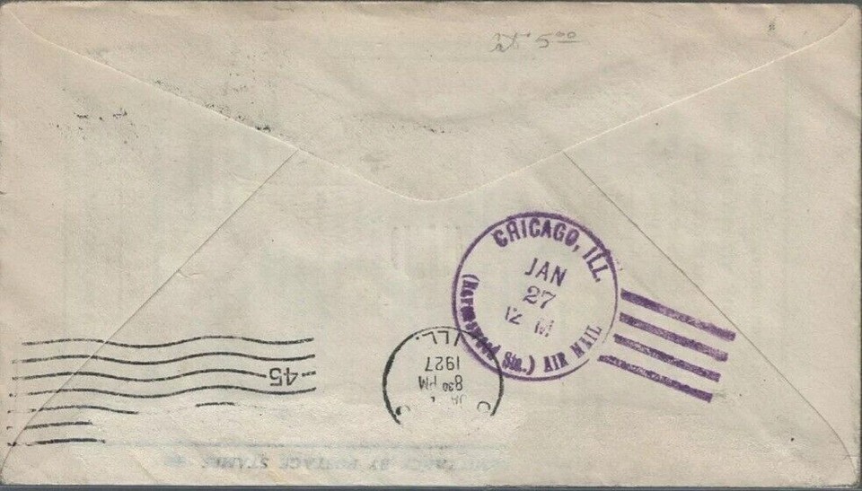 1927 US Scott c9 FDC via Aerial Mail to Chicago Mayor William Emmett Dever | eBay