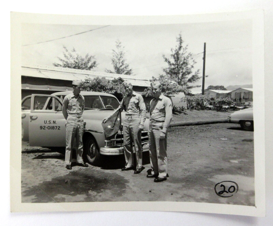 Korean War Era USMC Marines Major General Staff Car Photo Flag Cold War ...
