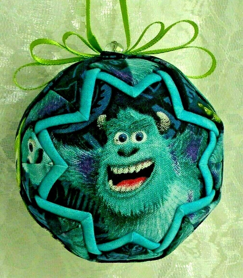 MONSTERS, INC. MIKE & SULLY QUILTED BALL CHRSTMAS ORNAMENT NEW GREAT ...