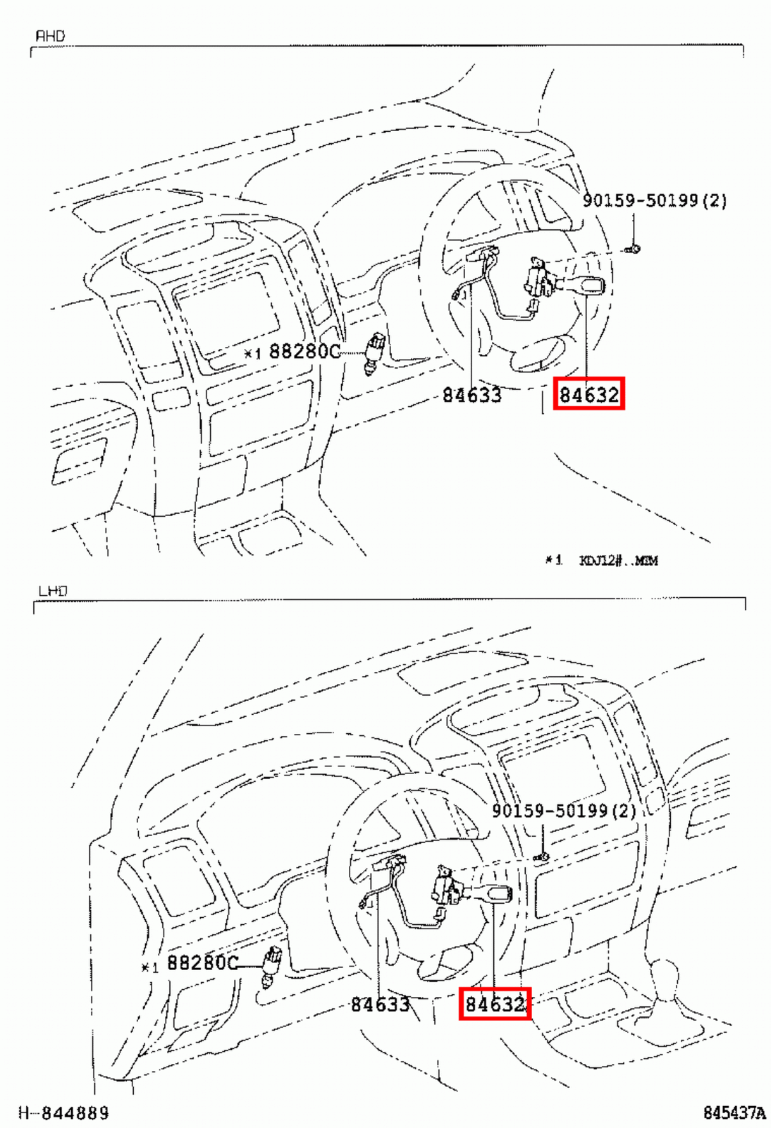 Genuine Brevis JCG15 C-HR ZYX10 ZGX11 Cruise Control Lever Stalk Switch ...