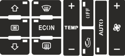 Set of stickers to repair the buttons on the AC unit for Audi A2/ A3 8L ...