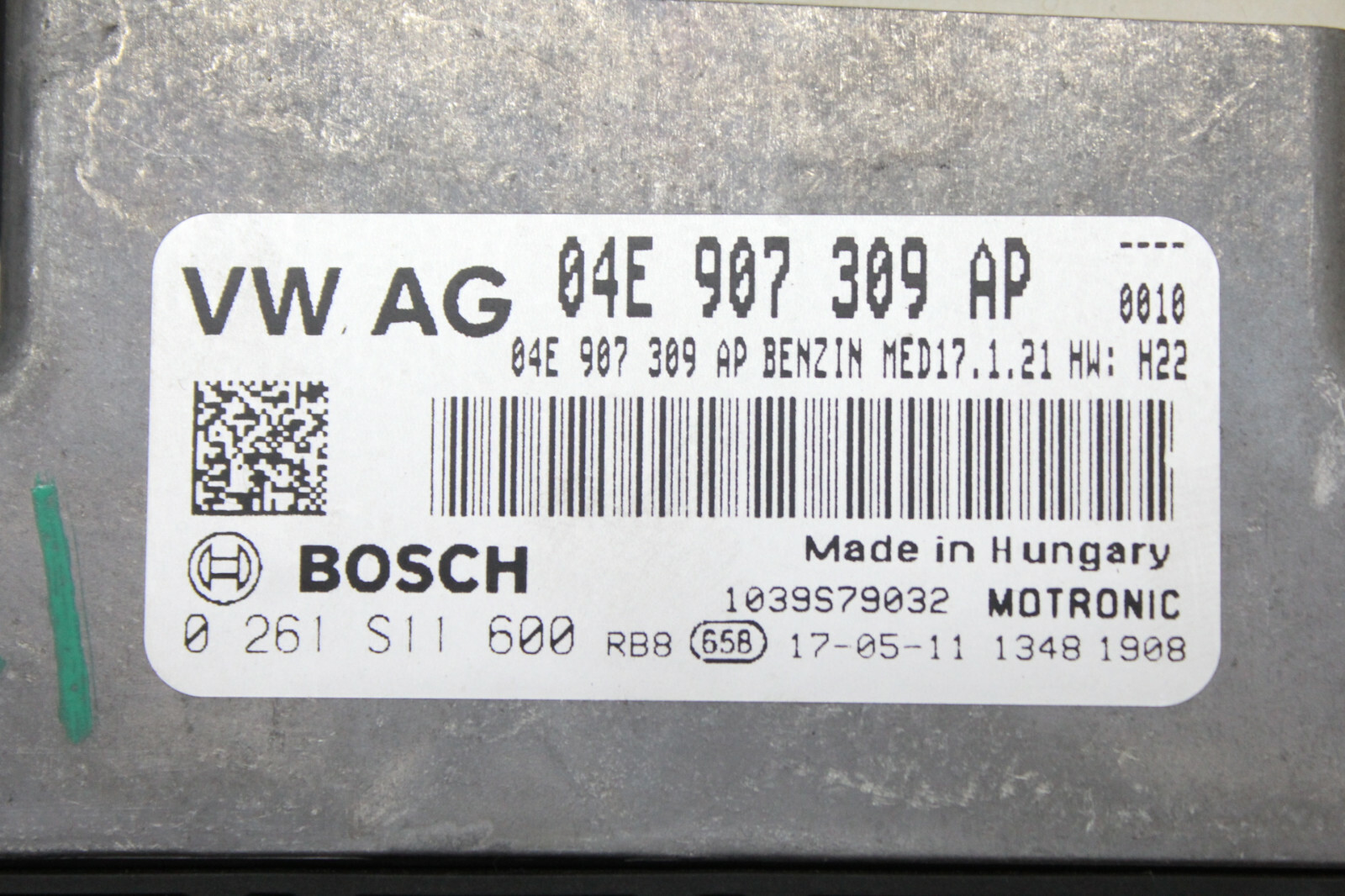 2016 VW JETTA ECU ENGINE CONTROL MODULE COMPUTER 04E 907 309 AP OEM 16 ...