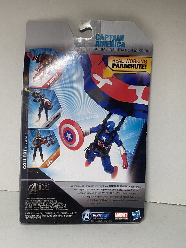 NEW MARVEL AVENGERS CAPTAIN AMERICA AERIAL INFILTRATION PARACHUTE ...