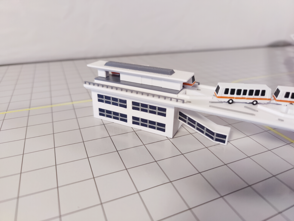 Airport APM AUTOMATED PEOPLE MOVER Sky Train Model 1:400 Scale Airport ...