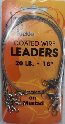 6 Silver Coated Wire Leaders 20 LB. 18 Inch | eBay