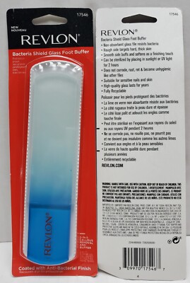 2PK Revlon Bacteria Shield Glass Foot Buffer Coated with Anti-Bacterial ...