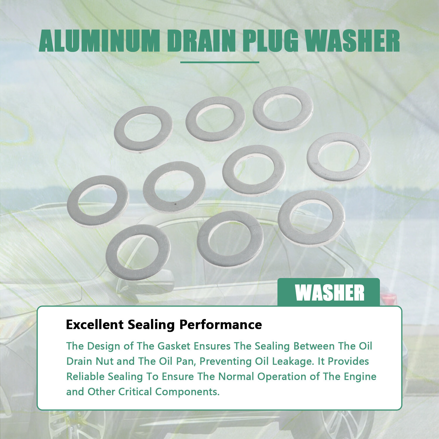 20x Aluminum Drain Plug Washer (12mm) Fit for Honda & Acura 94109-12000 ...
