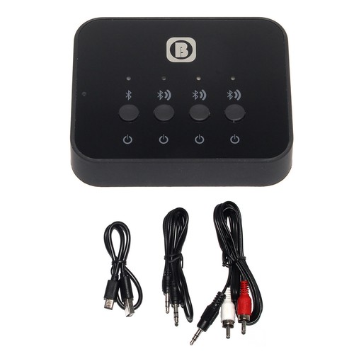 1 To 3 Bluetooth 4.0 Stereo Launcher Splitter Audio Adapter Music ...