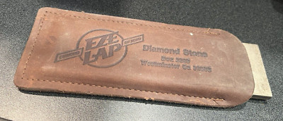 EZE-LAP Diamond Sharpening 66F Stone. Measures 2" x 6" Leather Case | eBay