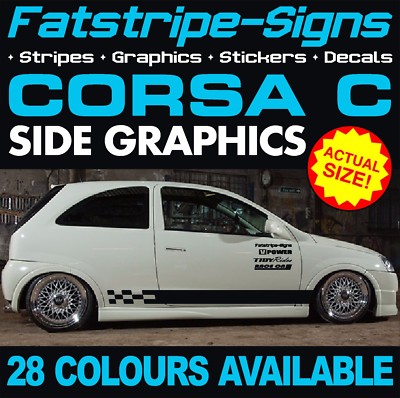 to fit VAUXHALL CORSA C GRAPHICS STICKERS STRIPES DECALS OPEL VXR SXI ...