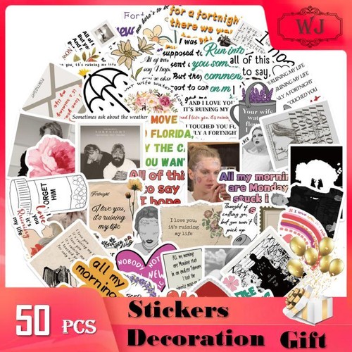 50pcs NEW Fortnight Taylor Swift TTPD Down Bad Vinyl Decal Stickers ...