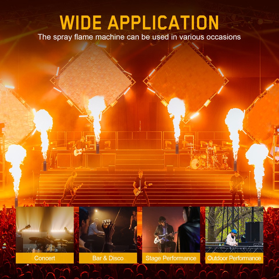 2Pcs 200W Fire Projector Flame Sprayer Thrower Machine DMX DJ Party ...