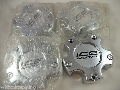 ICE Metal Wheels Chrome Custom Wheel Center Caps # 173B (SET OF 4) | eBay