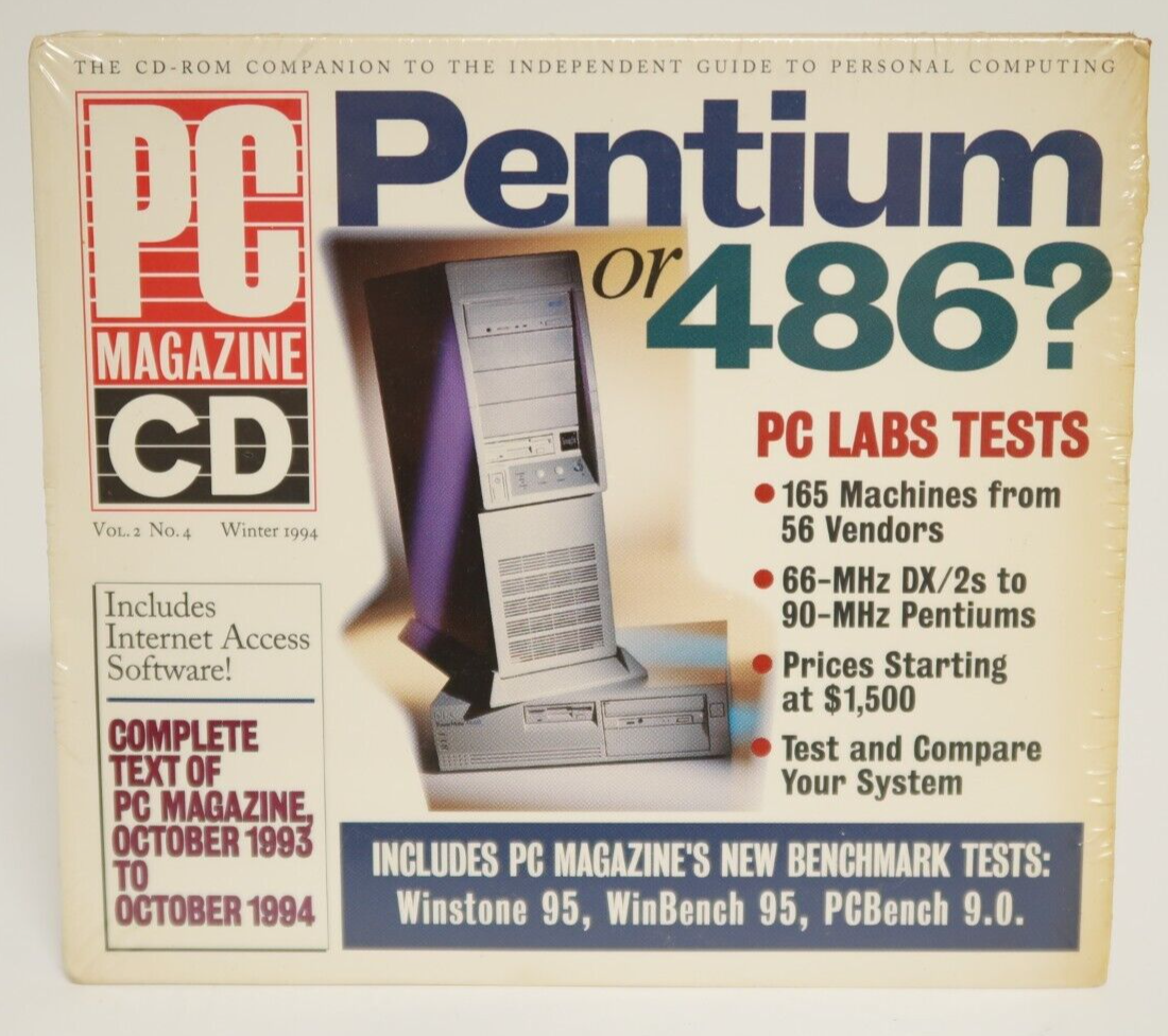 PC Magazine CD Pentium or 486? Lab Tests Winter 1994 Computer Program ...