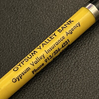 Vintage Ballpoint Pen Gypsum Valley Bank Insurance Gypsum Kansas | eBay