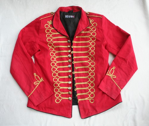 VTG MARCHING BAND JACKET GLAM ROCK PUNK Sgt PEPPER'S BEATLES STAGE RED ...