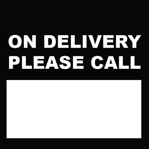 On Delivery Please Call Sign 8" x 8" | eBay