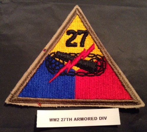 U. S. Army 27th Armored Division Shoulder Patch, 1955 Original Vintage ...