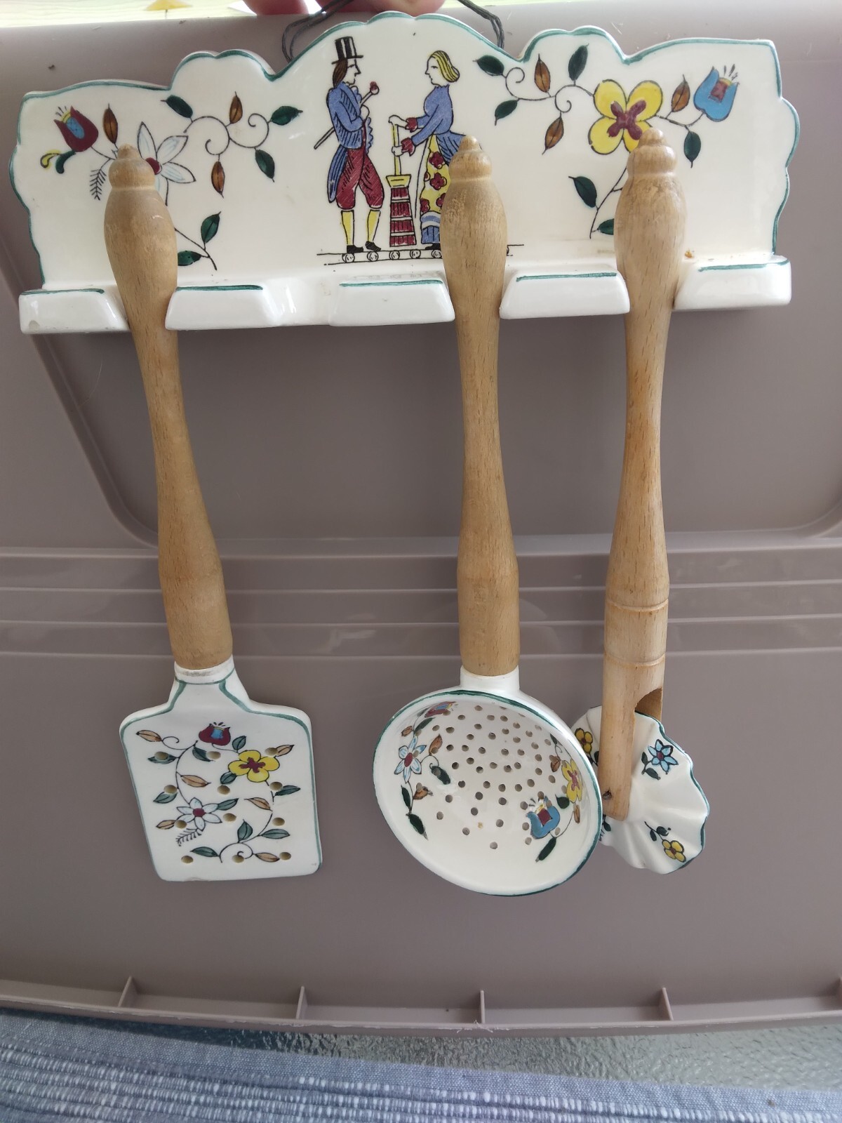 decorative vintage hanging ceramic kitchen utensils from germany | eBay
