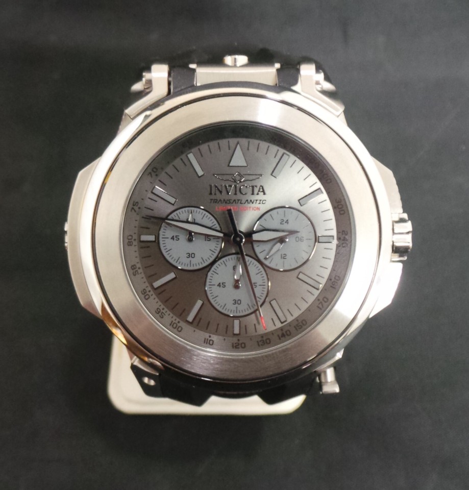 INVICTA 29749 Chronograph Transatlantic Flip Wristwatch 52mm Silicone ...