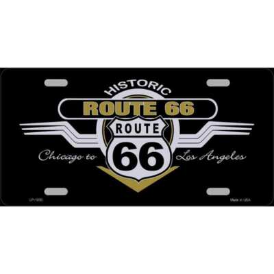 Route 66 Shield Wings Novelty Metal License Plate Tag LP-1030 | eBay
