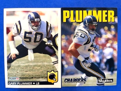NFL - Gary Plummer 1992 Fleer & 1992 Skybox Football - Chargers | eBay