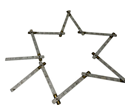 Vintage Aluminum Metal Folding Ruler Yardstick Lufkin Rule Co. 72 inch ...