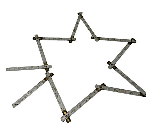 Vintage Aluminum Metal Folding Ruler Yardstick Lufkin Rule Co. 72 inch ...