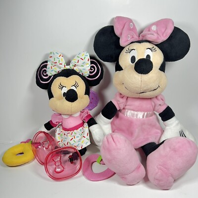 Disney Baby Minnie Mouse Activity Toy Teether & Minnie Mouse Plush With ...