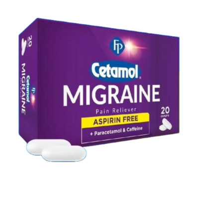 Cetamol Migraine Pain Reliever - 20 TABS | eBay