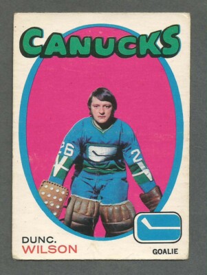 1971-72 OPC O-Pee-Chee Hockey Dunc Wilson #24 ROOKIE RC Goalie Canucks ...