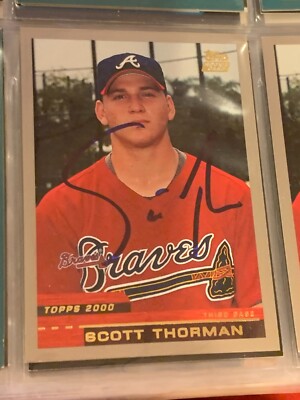 SCOTT THORMAN AUTOGRAPHED SIGNED 2000 TOPPS CARD ATLANTA BRAVES COA | eBay