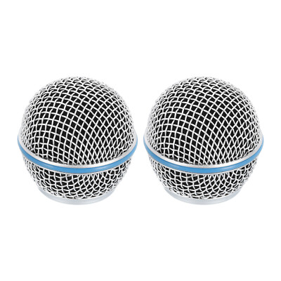 2pcs Mesh Microphone Grill Head for SM58 Wired Microphone Ball Head ...